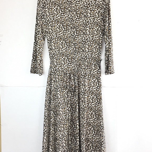 Parallel | Dresses | Parallel V Neck Animal Print Wrap Midi Dress ...